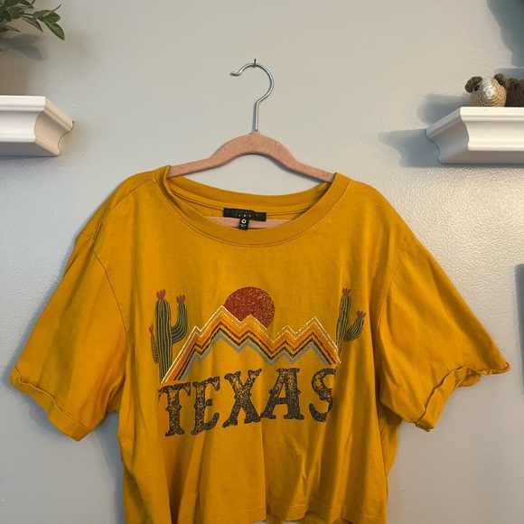 Love | Tops | Yellow Texas Graphic Tshirt | Poshmark